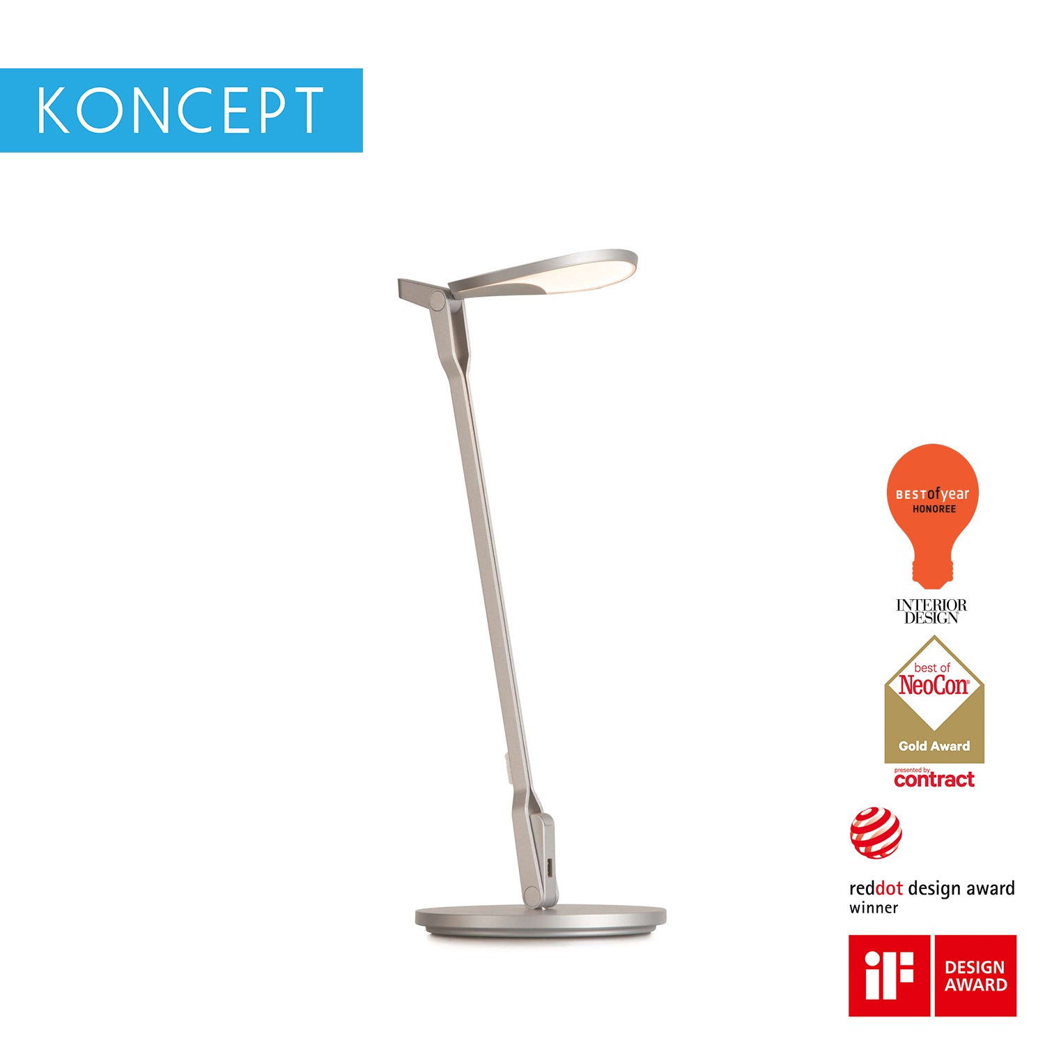 KONCEPT Splitty LED Desk Lamp Table Reading Task Light Dimmable ...